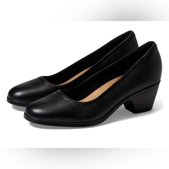Clarks | Shoes | Clarks Womens Emily2 Ruby Pump Black Size 8 | Poshmark